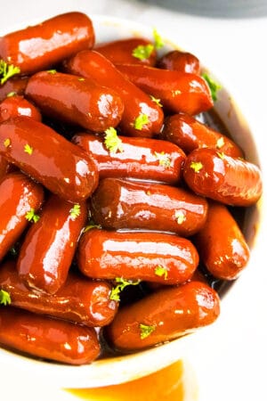 Crockpot Little Smokies {Cocktail Weenies} | Slow Cooker Foodie